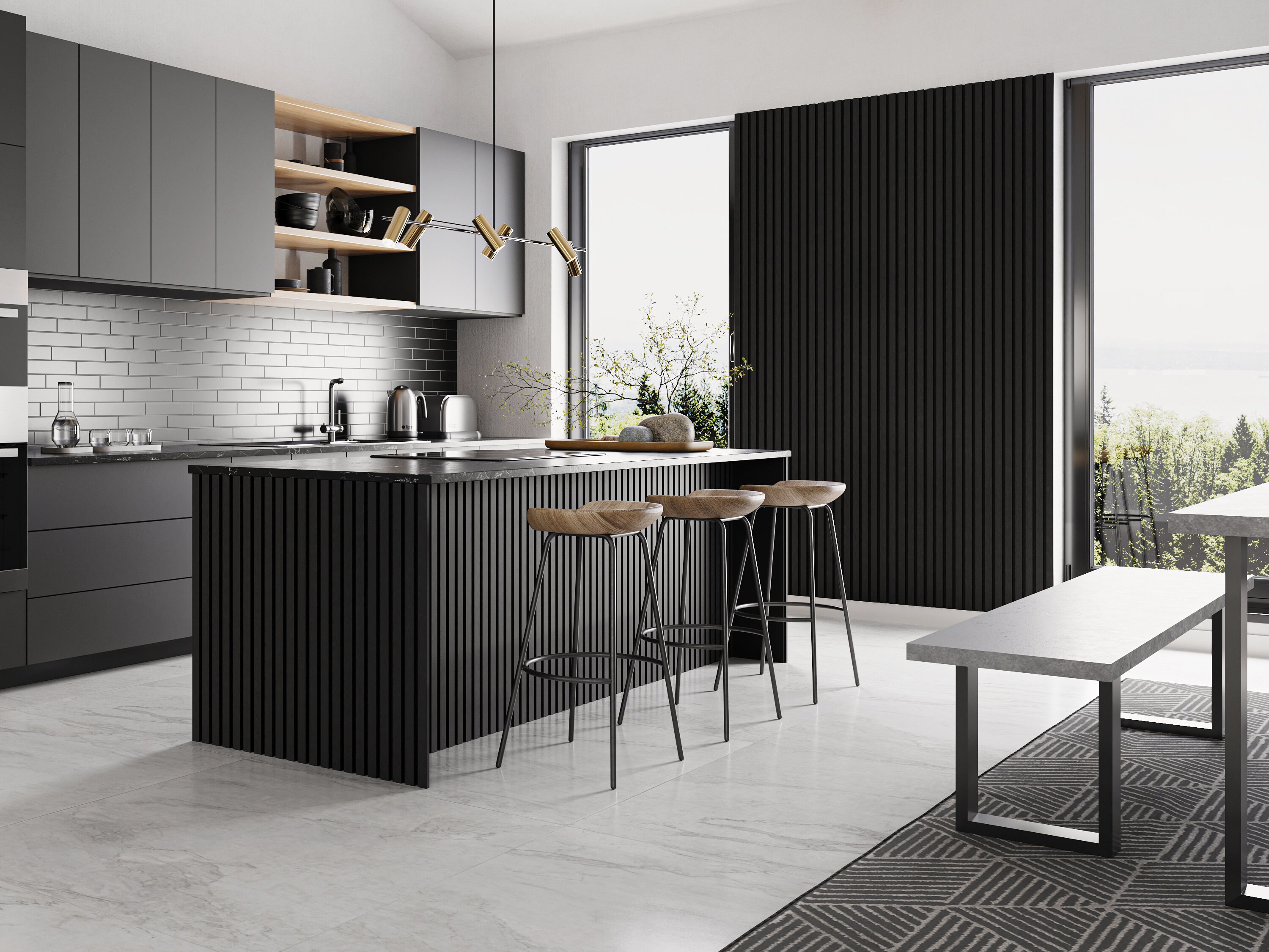 OAK Slatwall Panels real Wood Veneer Acoustic Slat Wall Panels Wall ...