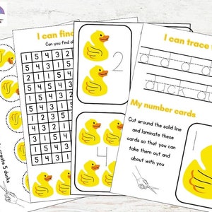 5 Little Ducks MEGA Pack Printable, Nursery Rhyme, Learning Activity ...