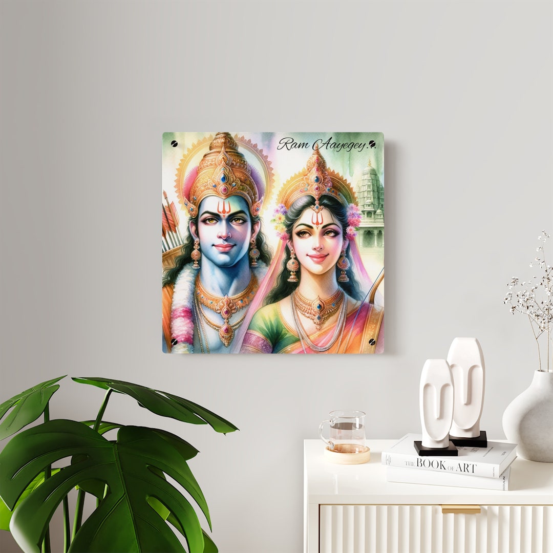 Lord Ram and Sita Acrylic Wall Art Believing and Celebrating Ram Mandir ...