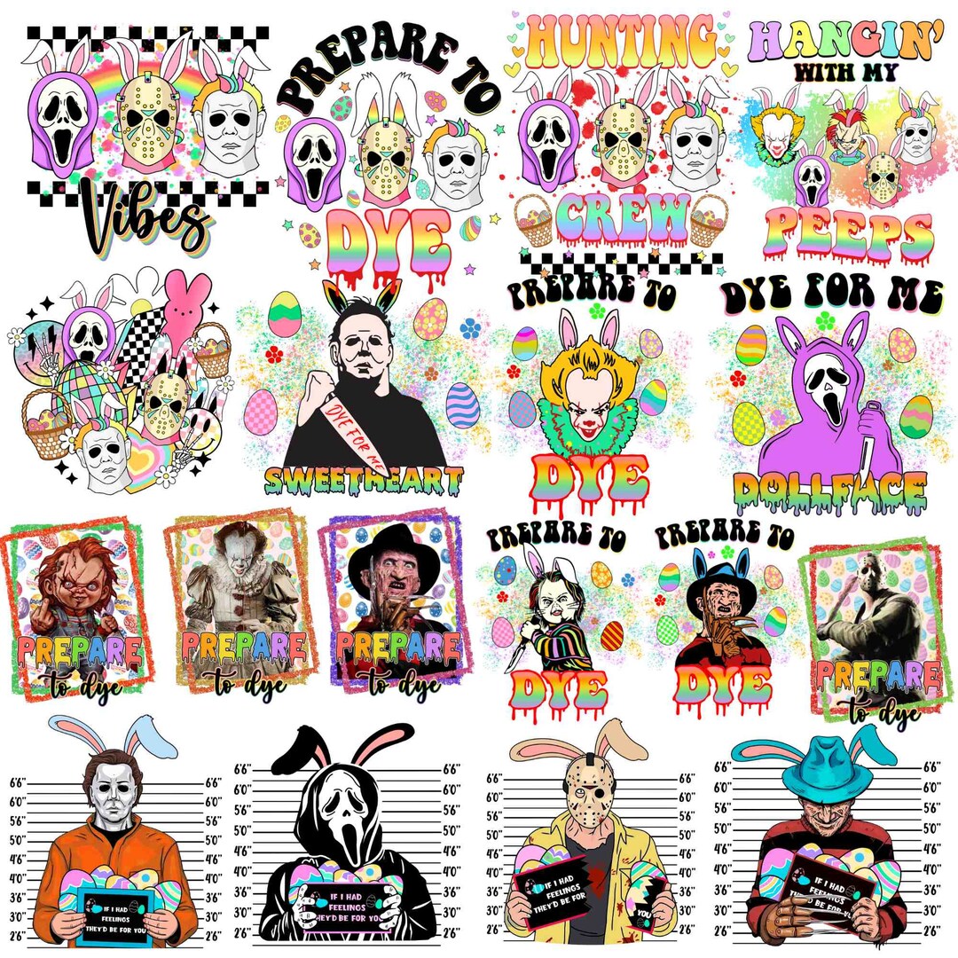 34 File Horror Easter Png Bundle ,easter Killer Mugshot Png Bundle ...