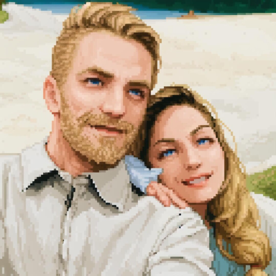 Custom Couple Family PIXEL ART Portraits, Pixel Custom Portraits ...
