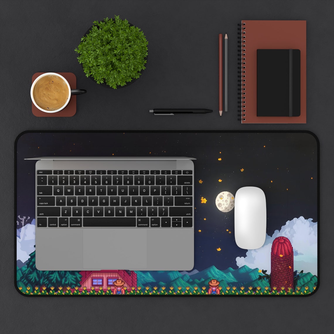 Stardew Valley Night Farm Desk Mat - Gaming Mouse Pad XXL, Gaming Desk ...