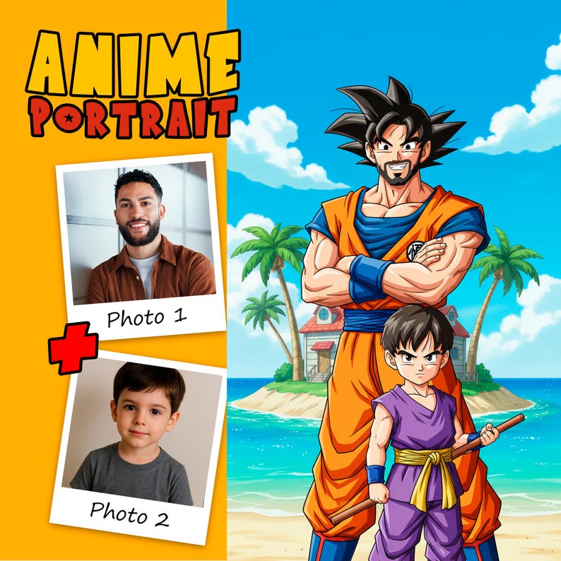 Custom Shonen Anime Portrait - Personalized Anime Style Illustration ...