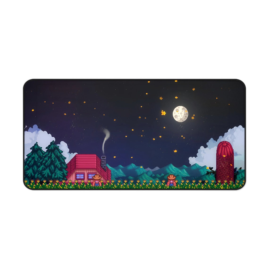 Stardew Valley Night Farm Desk Mat Gaming Mouse Pad XXL, Gaming Desk ...