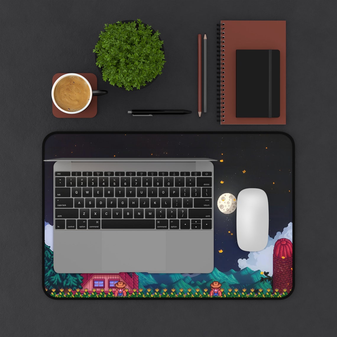 Stardew Valley Night Farm Desk Mat Gaming Mouse Pad XXL, Gaming Desk ...