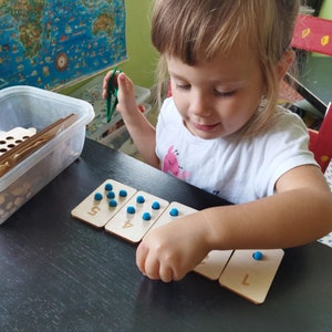 1-10 Number Boards Montessori Counting Toy Waldorf Montessori School ...