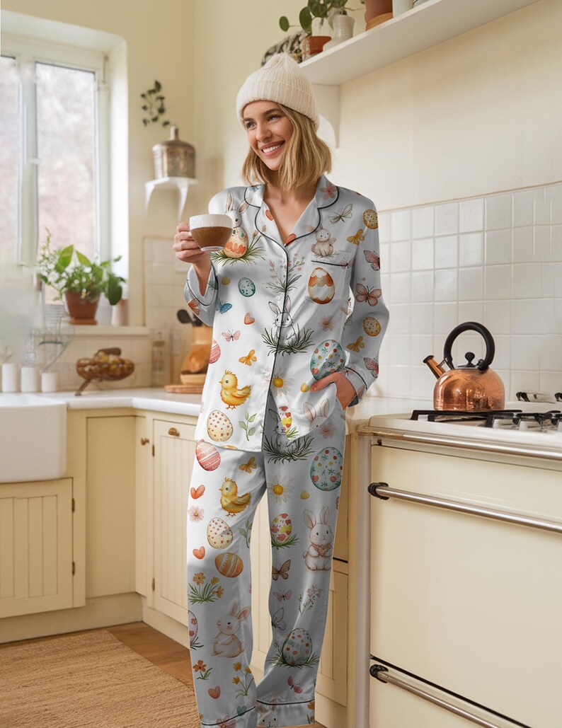 Softest Easter Pajamas - Holiday Sleepwear - Bunny & Egg Pajamas ...