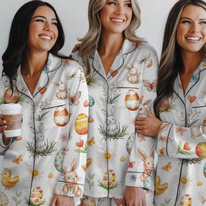 Softest Easter Pajamas - Holiday Sleepwear - Bunny & Egg Pajamas ...