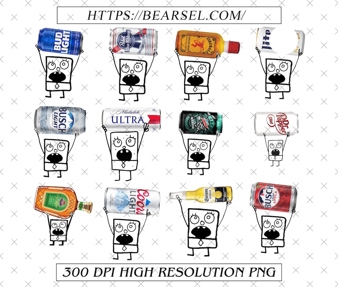 Busch Apple PNG, Doodlebob Holding Busch Apple Png, Bad Day to Be a ...