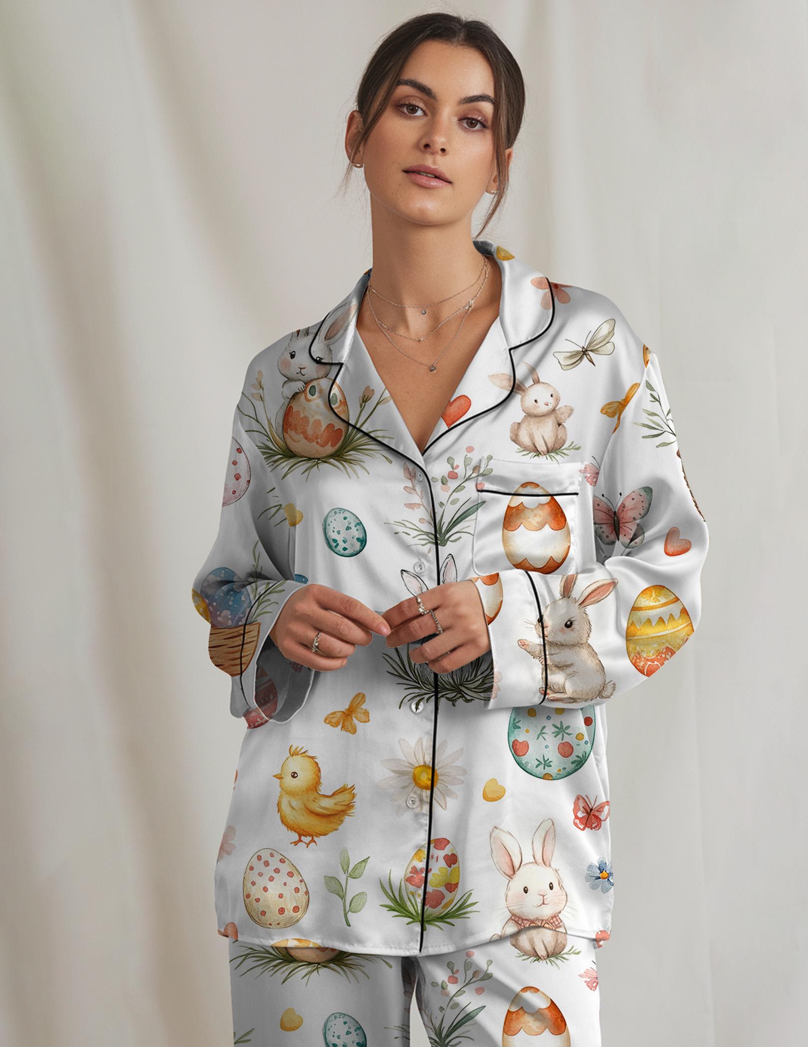 Softest Easter Pajamas - Holiday Sleepwear - Bunny & Egg Pajamas ...