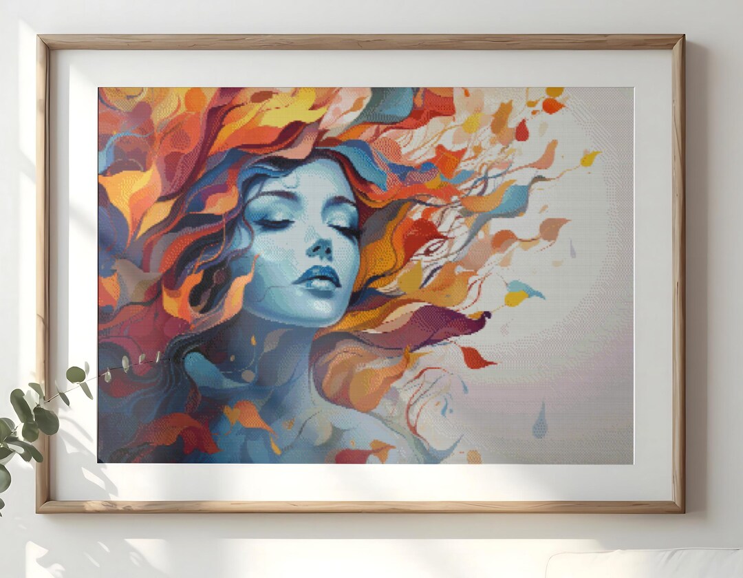 LARGE Autumn's Queen Stitch Pattern - Instant PDF Download - Human ...