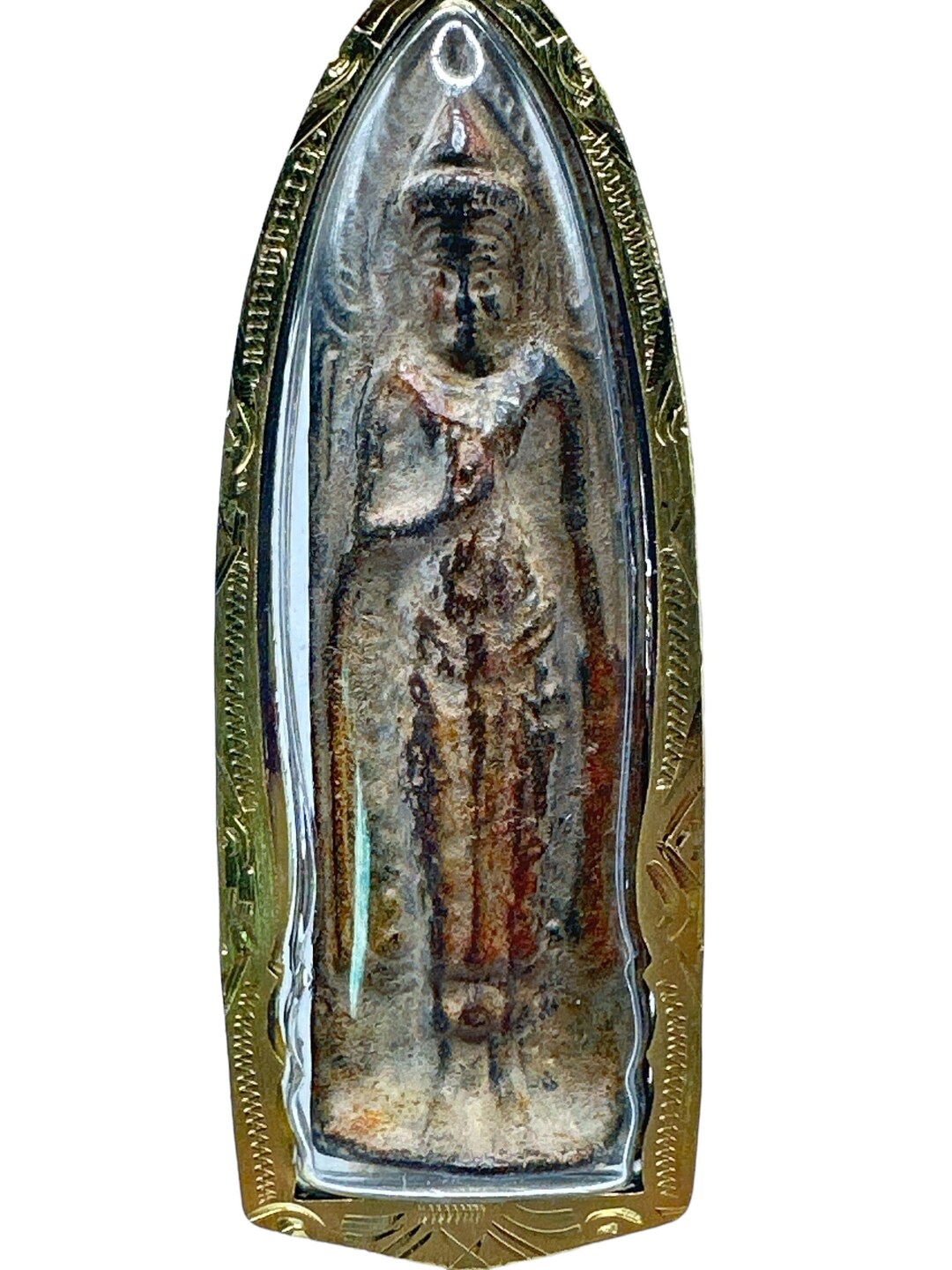 Phra Ruang Standing Buddha Amulet | Granting Blessings With Gun Barrel ...