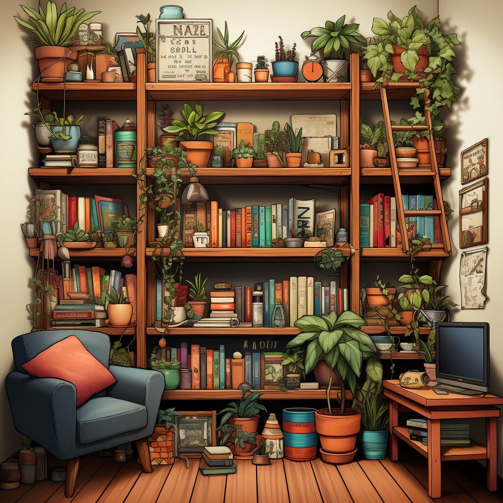 Printable Anime Booknook Unique Digital Shelf Accessory DIY - Etsy