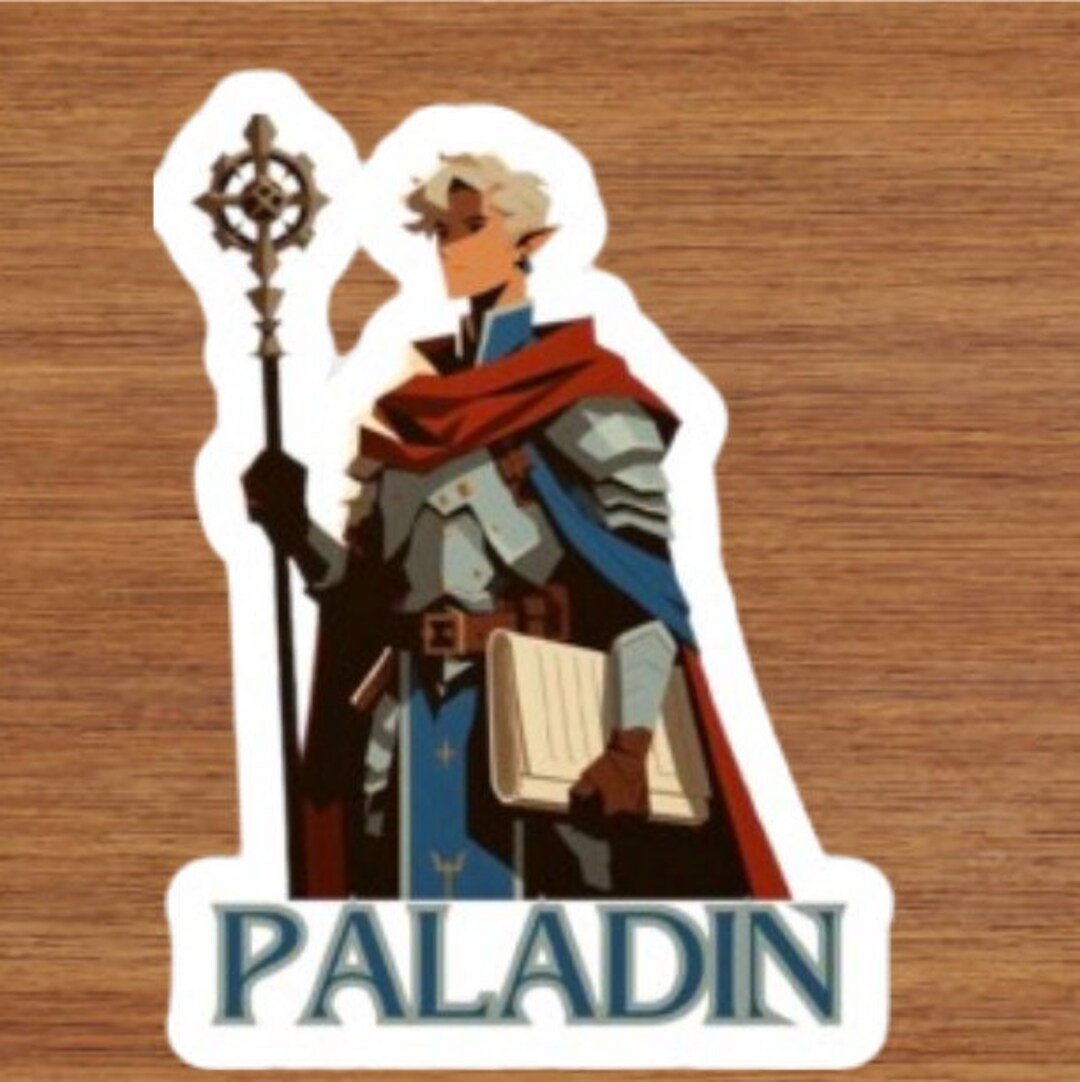 Dnd Paladin Class Decal Sticker Dnd Sticker Dnd Accessories Dungeons ...