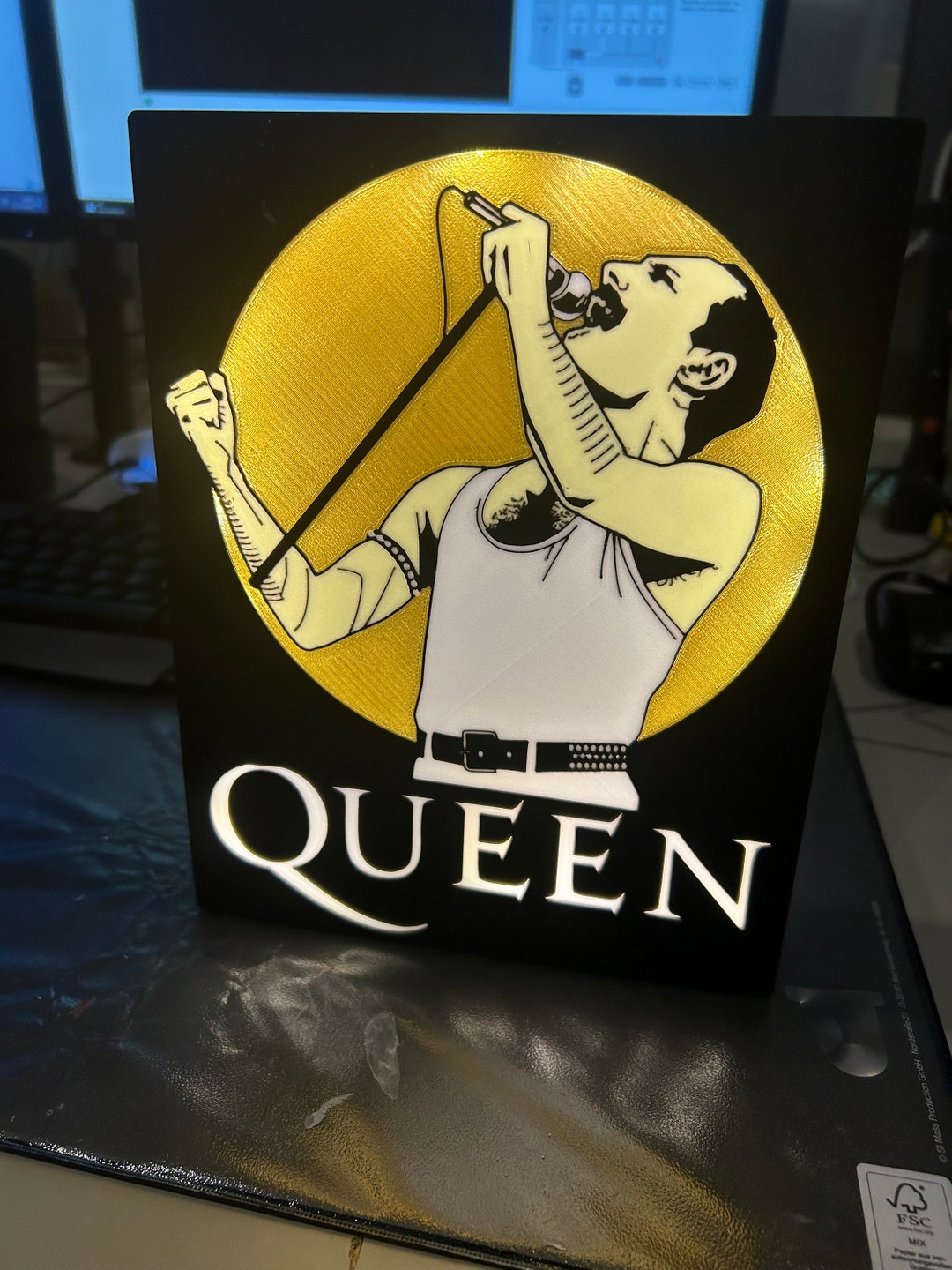 3d Print Lightbox Feddy Mercury Queen - Etsy