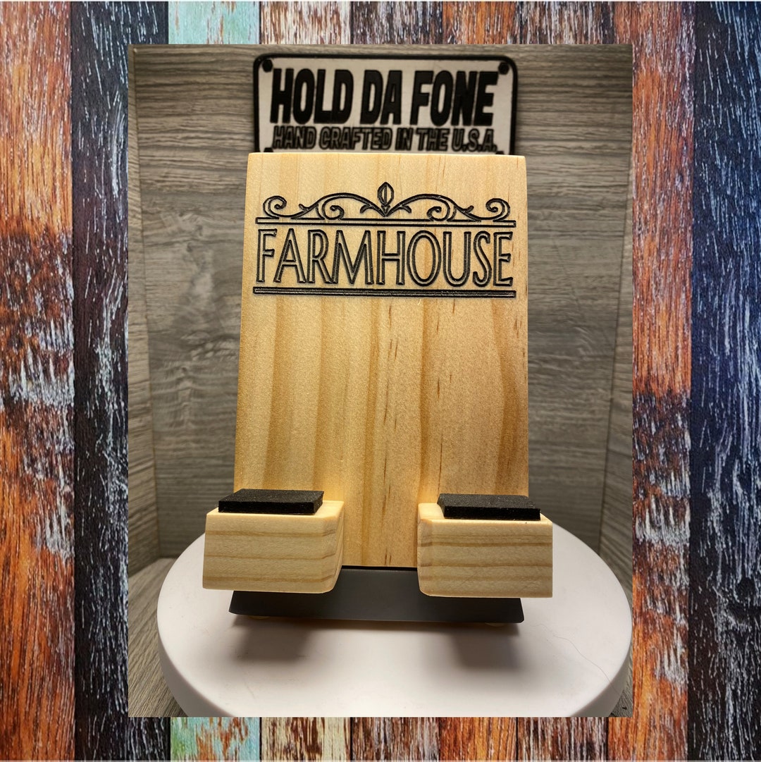 Adjustable Custom Phone Holder. Farmhouse. Designed, Engraved and ...