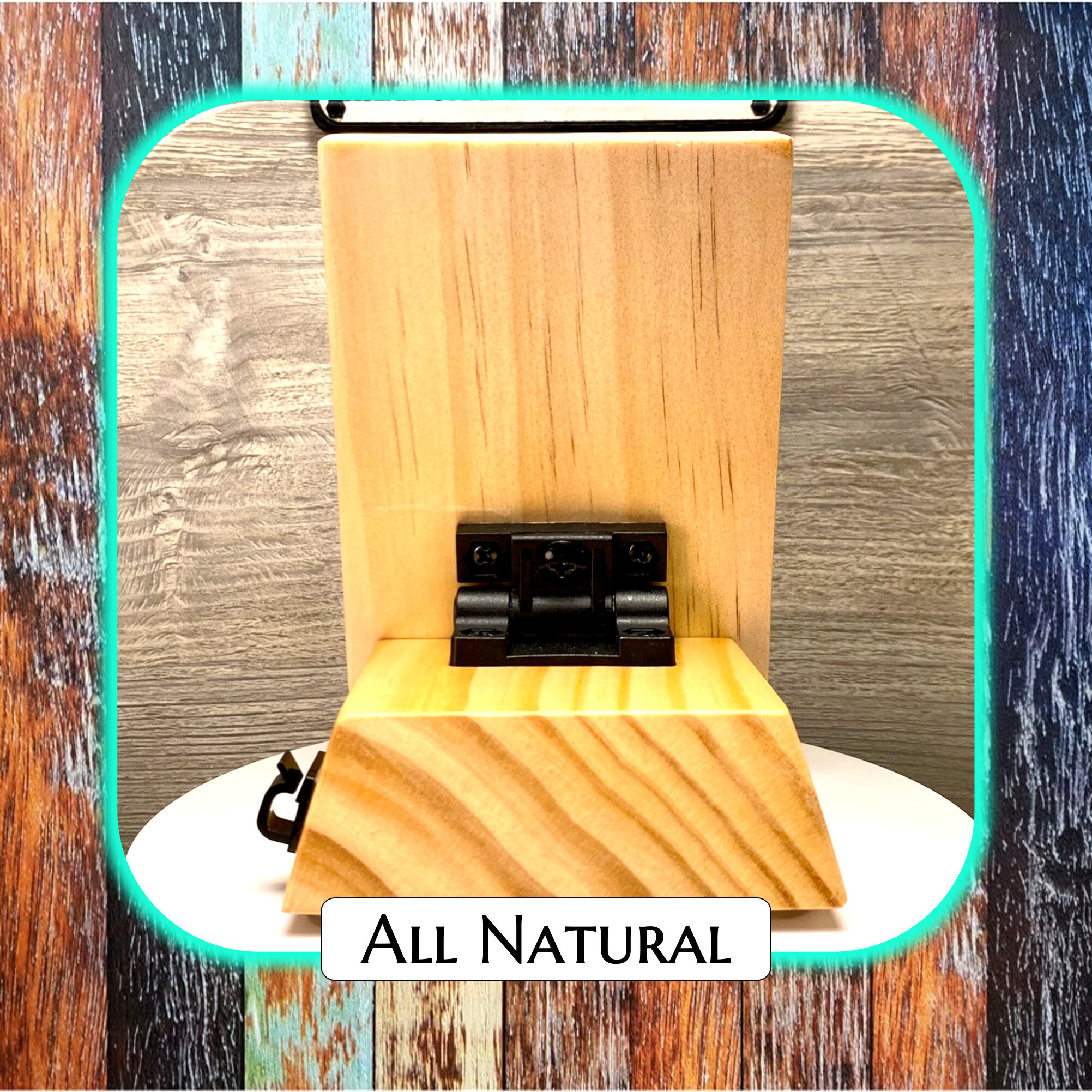 ADJUSTABLE Cell Phone Stand Holder. All Natural natural Wood Top and ...