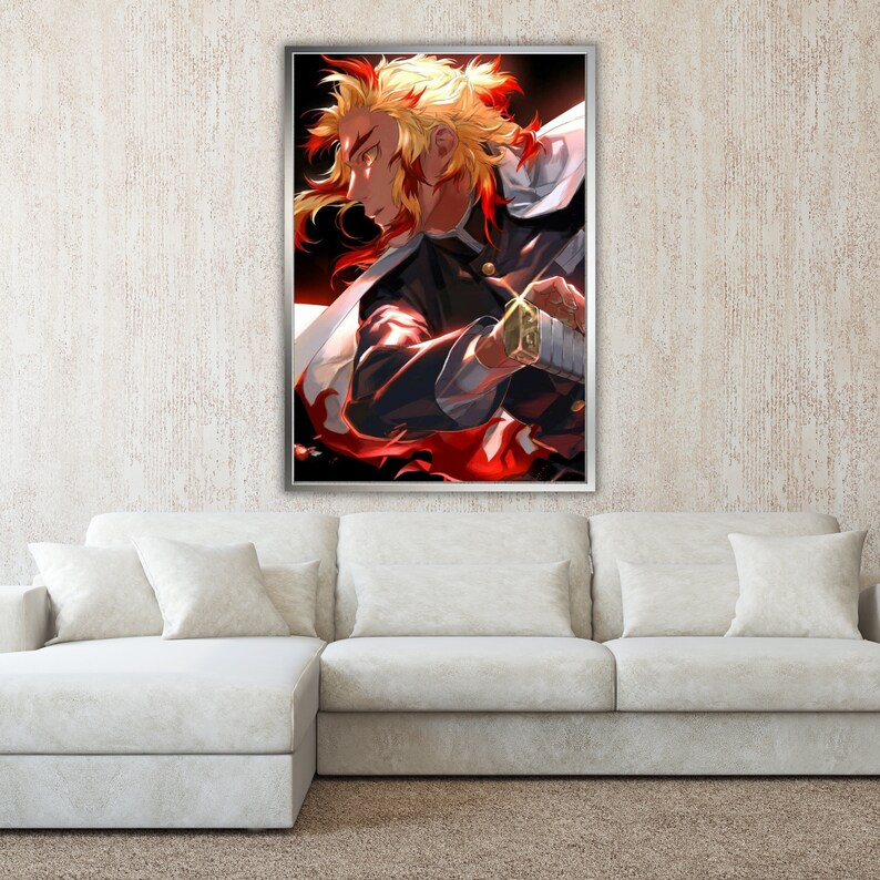 Demon Slayer Canvas Wall Art, Anime Poster, Japanese Manga Decor, Otaku ...