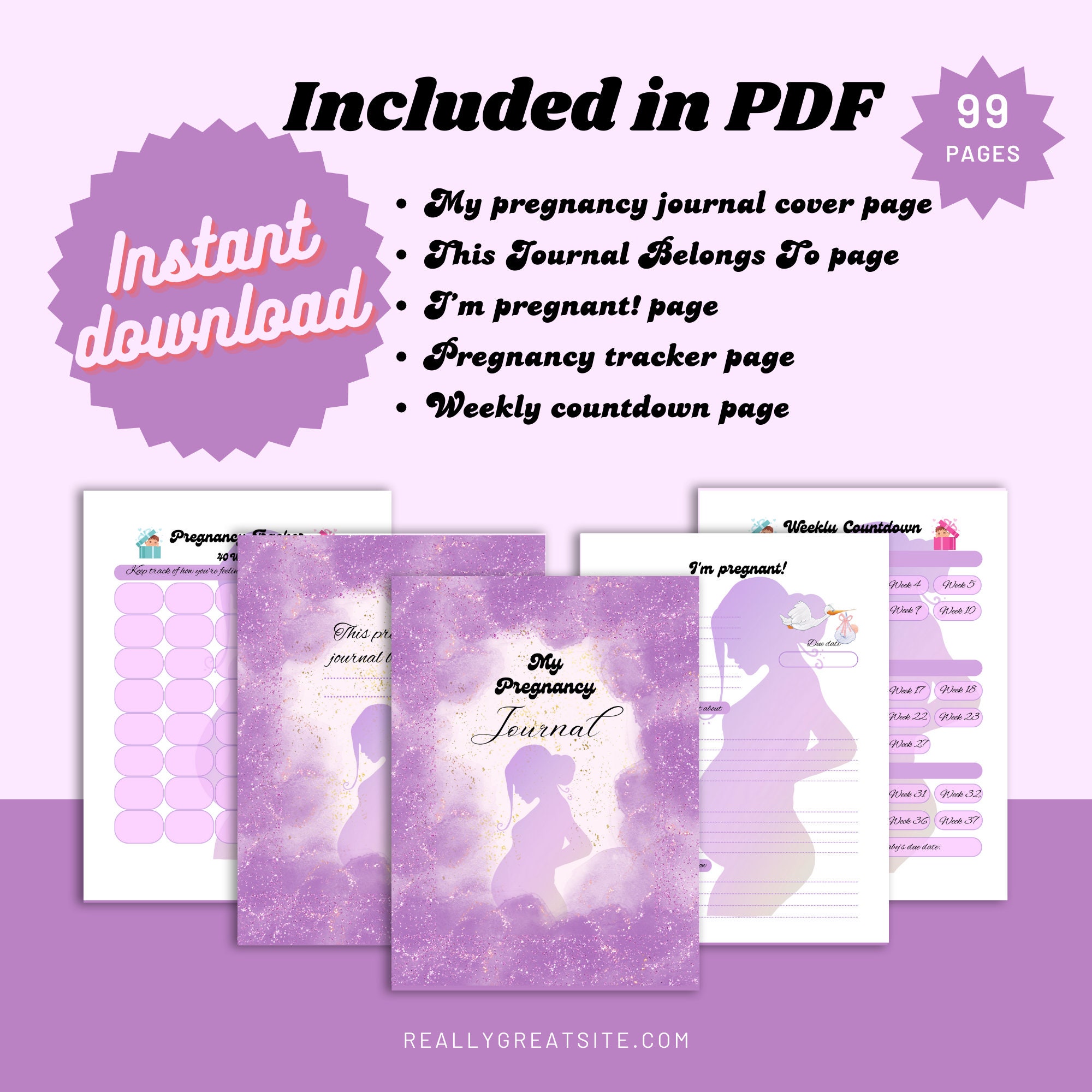 Pregnancy Planner Printable, Printable Pregnancy Journal, From Bump to ...