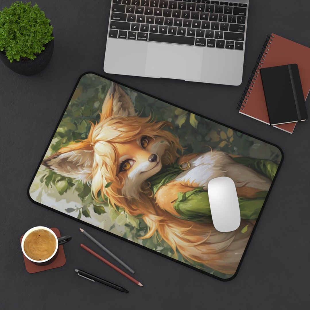 Kenz furry Deskmat, Cute Mousepad, Gaming Mousepad, Fox, Anime, Large ...