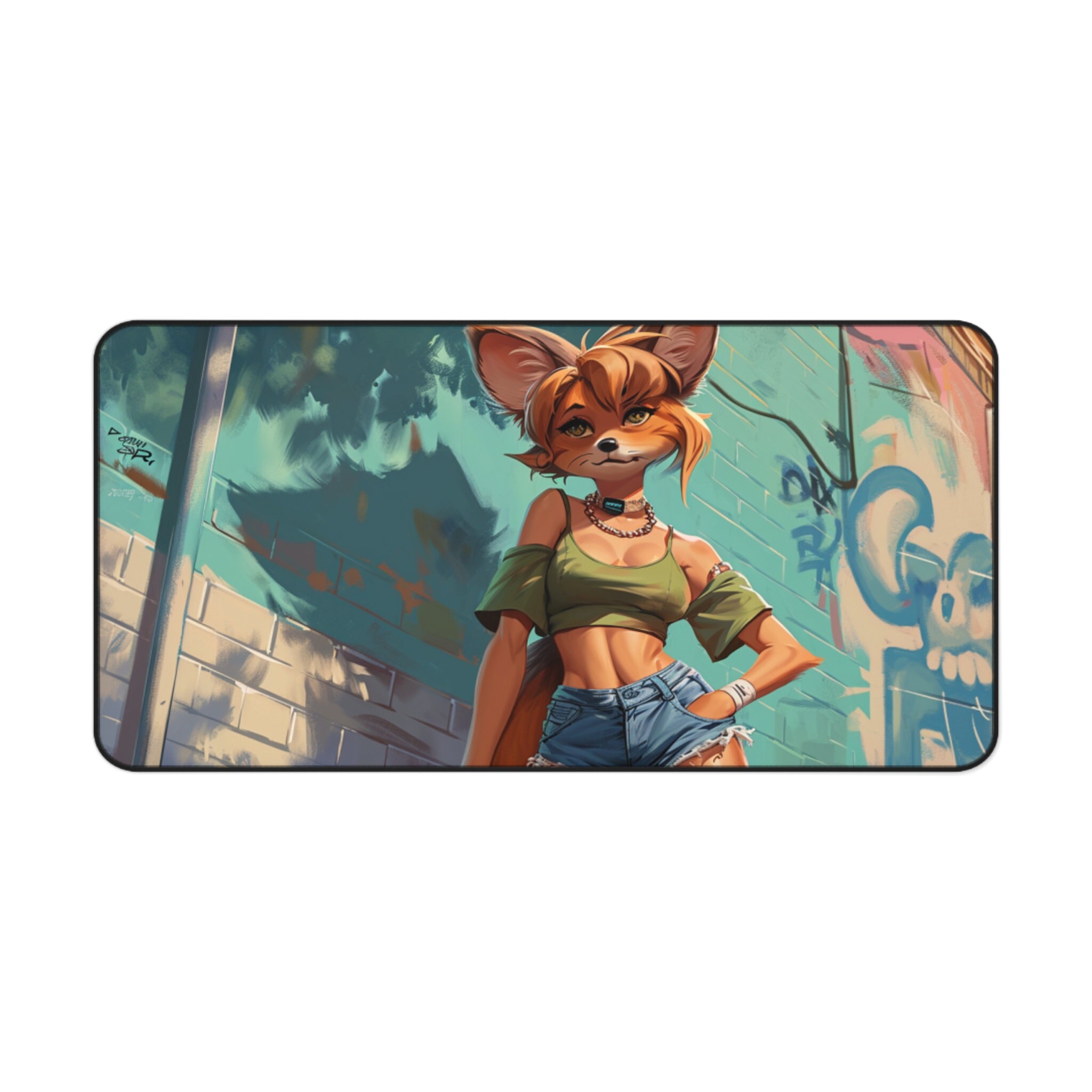 Furry Deskmat, Cartoon Furry Art, Cute Mousepad, Gaming Mousepad, Fox ...