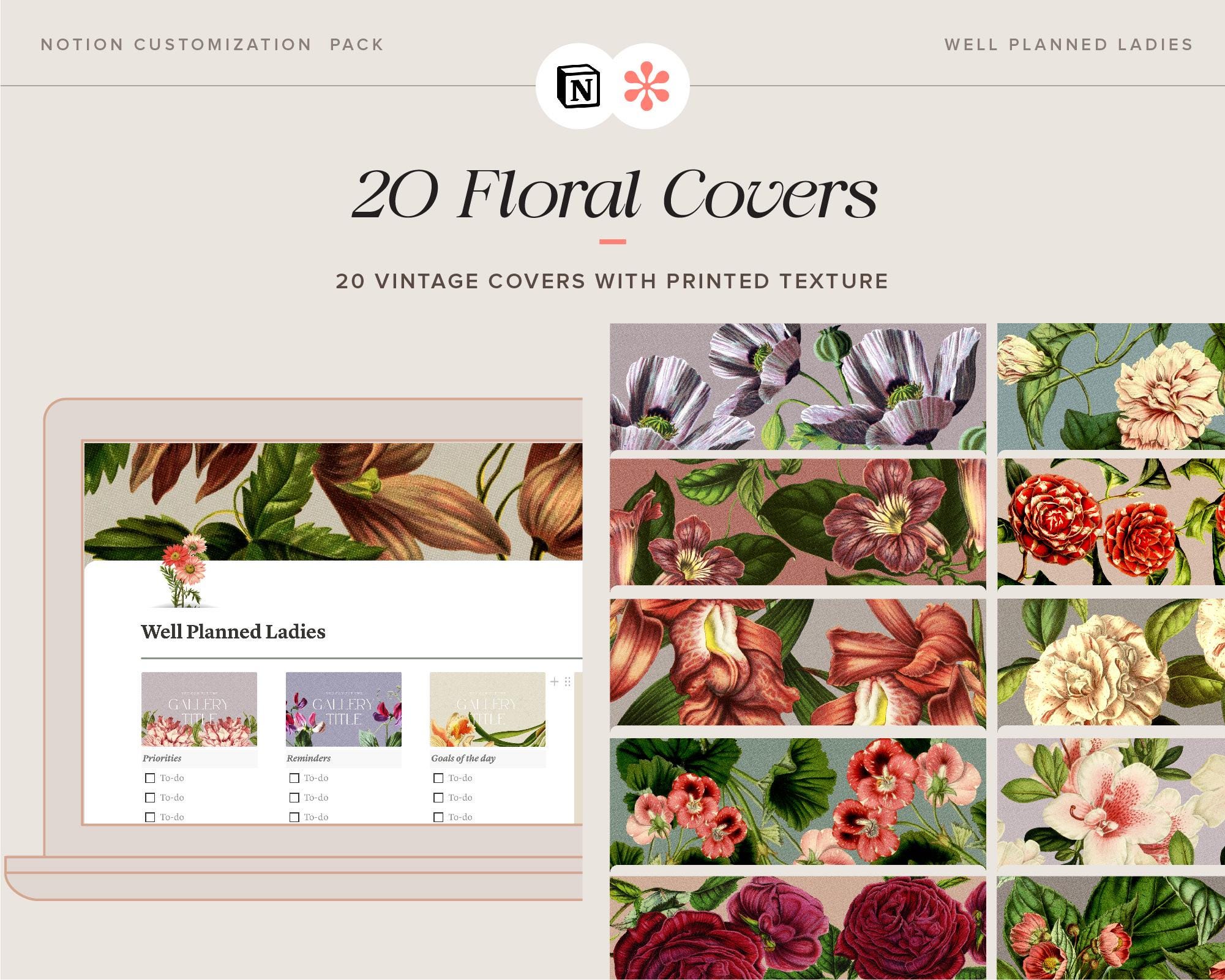 Notion Icon Pack Editable in Canva, Notion Custom Icon Set, Notion ...