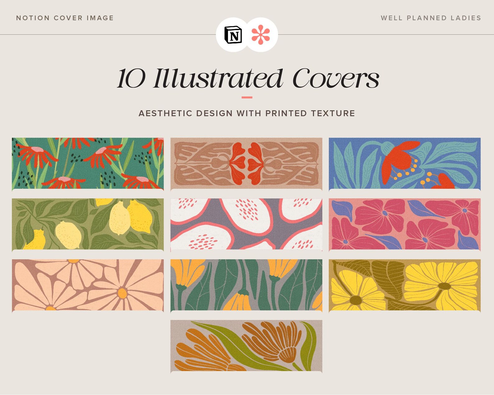 Notion Aesthetic Cover Image, Notion Cover Template for Content ...