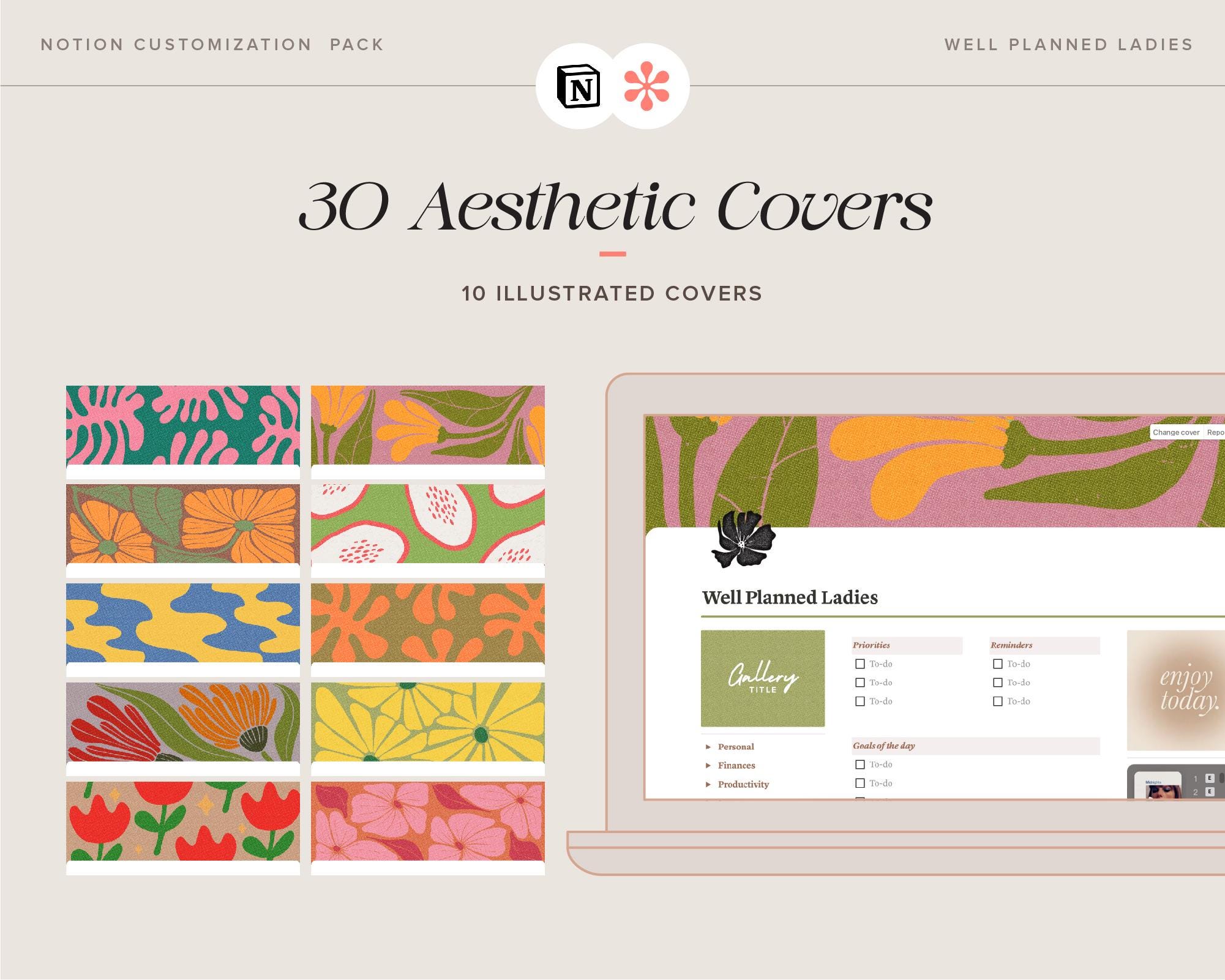 Notion Icon for Notion Template, Notion Cover, Notion Customization Bundle, Notion Aesthetic ...