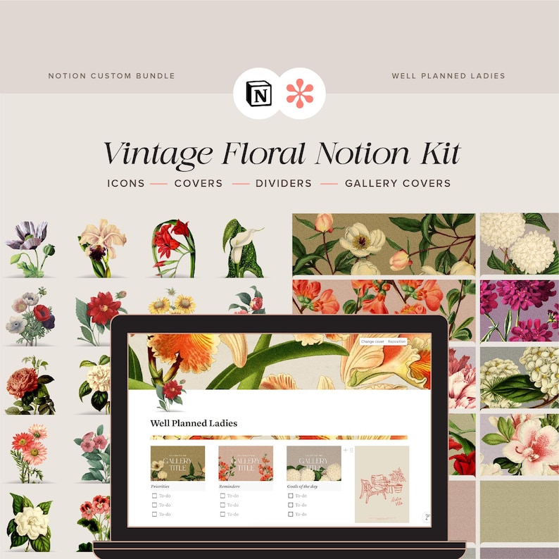 Notion Icon Pack Editable in Canva, Notion Custom Icon Set, Notion ...