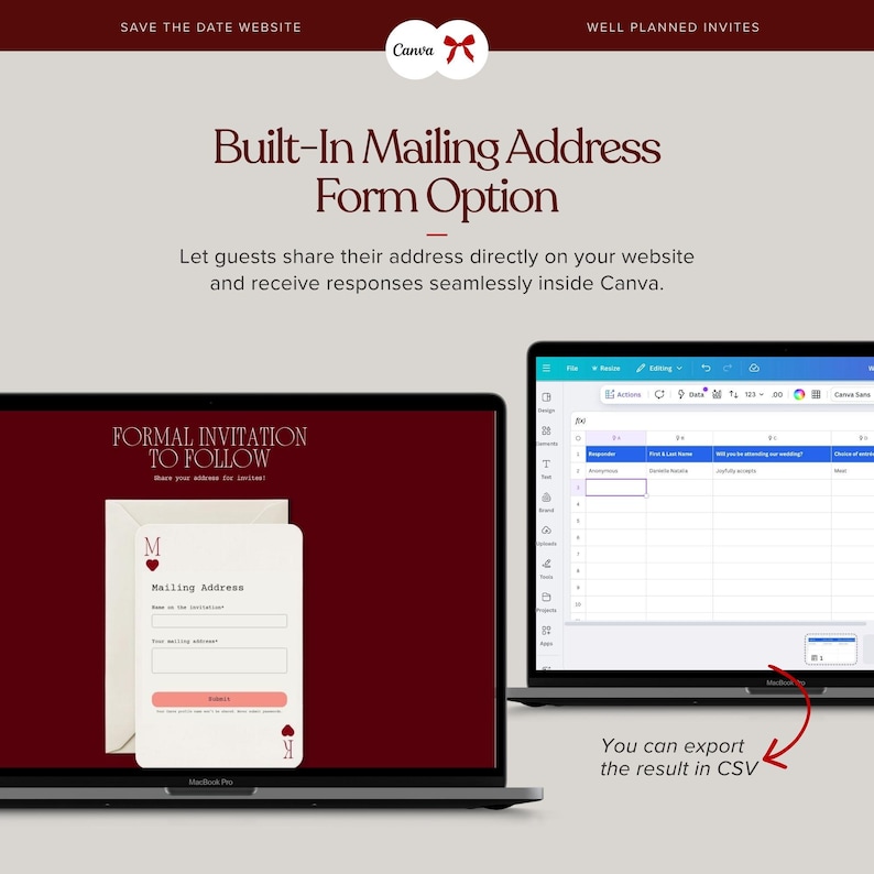 Modern Save the Date Website Template, Playing Card Wedding Invitation ...