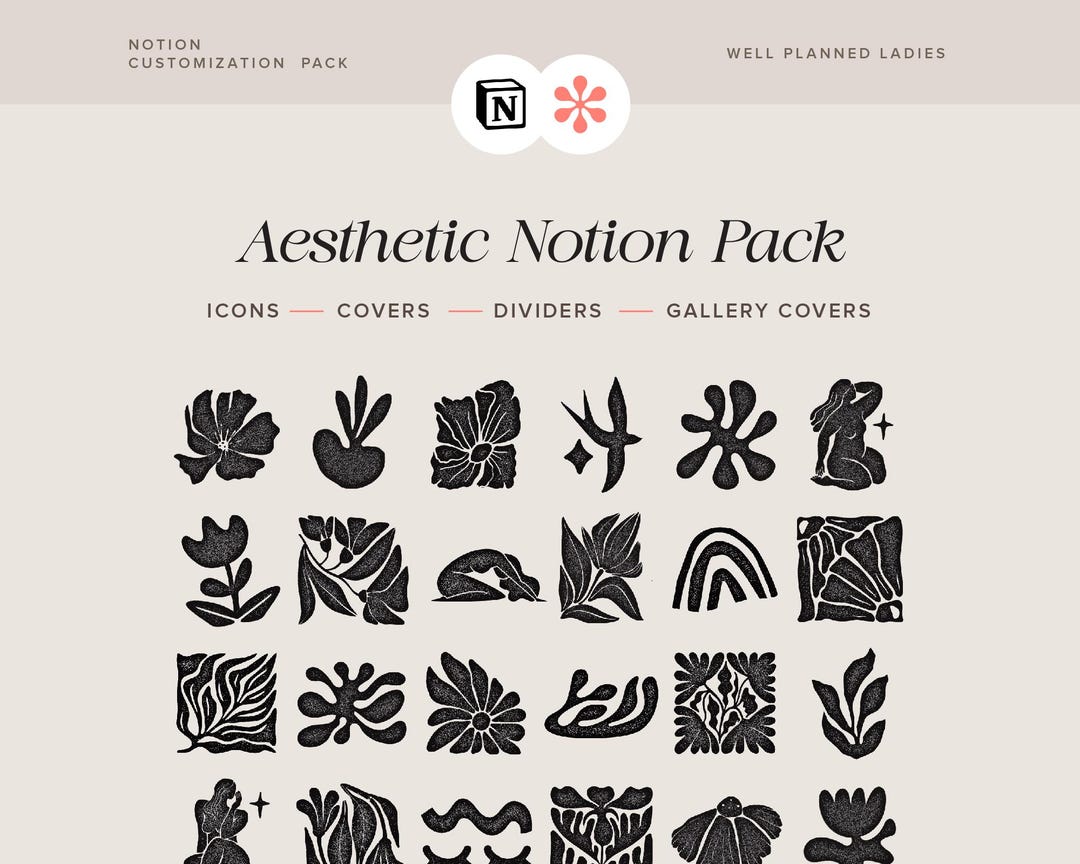 Notion Icon for Notion Template, Notion Cover, Notion Customization ...