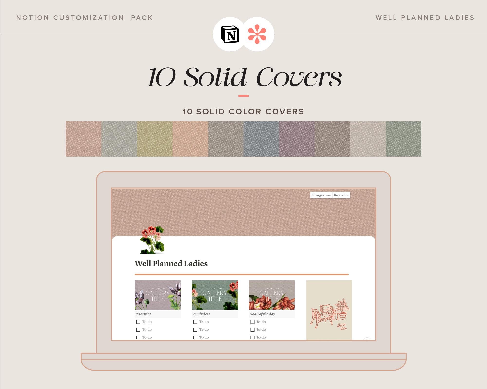 Notion Icon Pack Editable in Canva, Notion Custom Icon Set, Notion ...