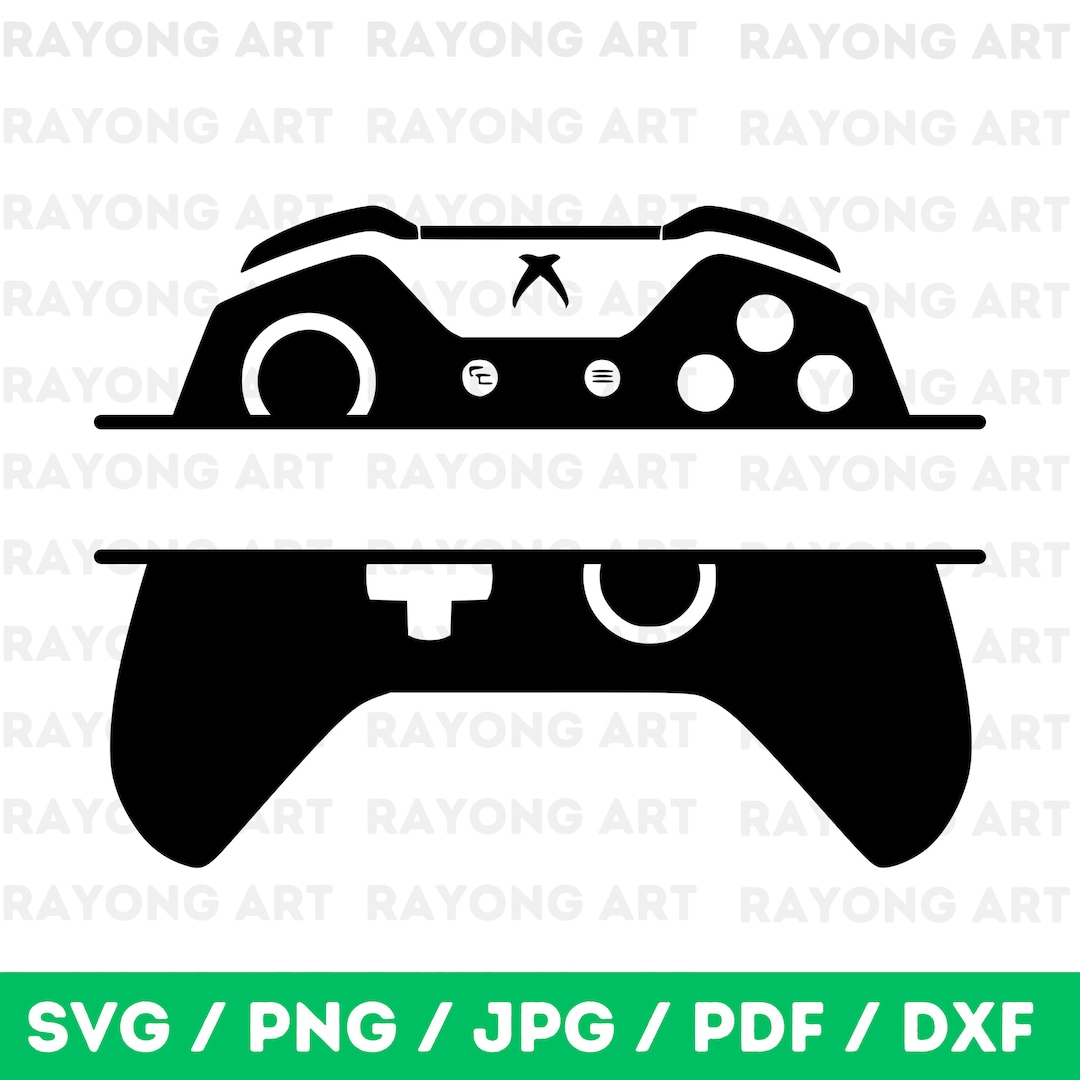 Game Controller SVG, Xbox Controller SVG, Split Name Frame Video Game ...