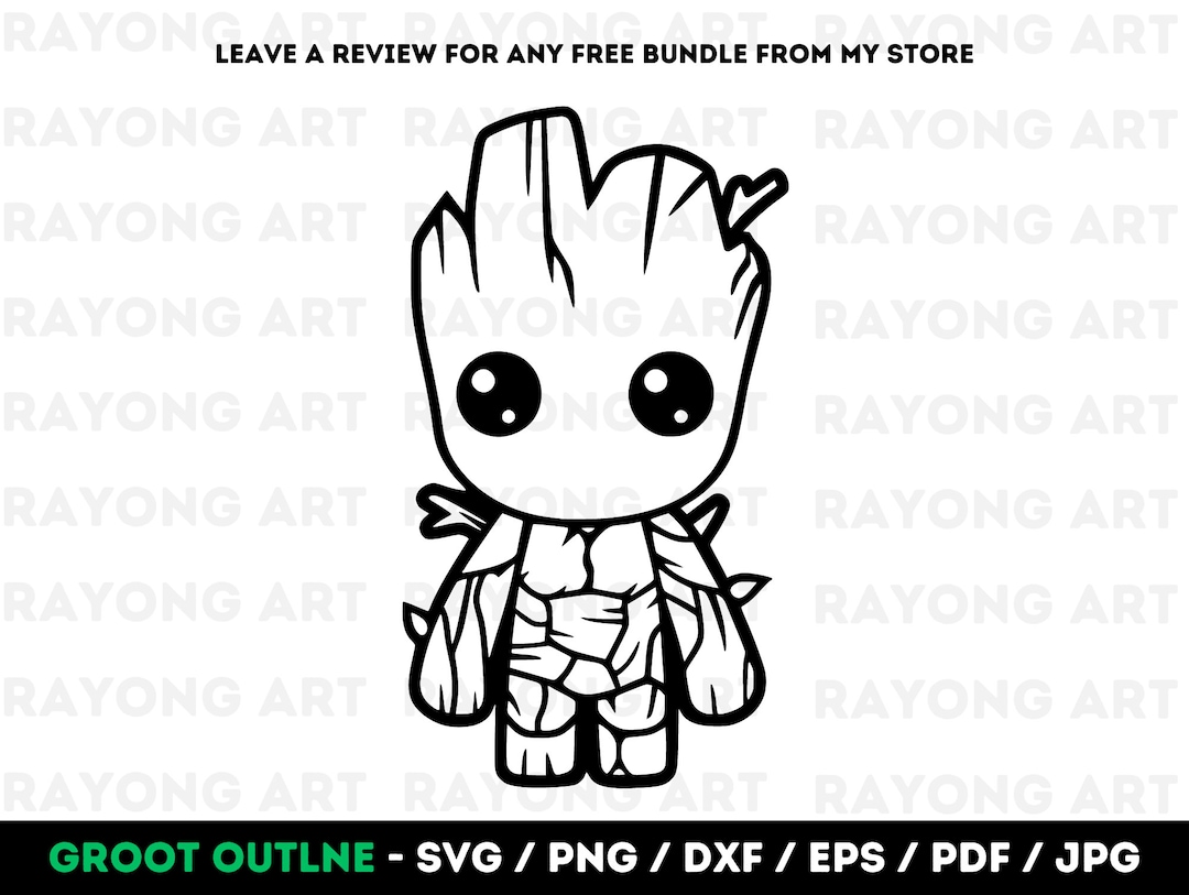 Groot Svg, Groot Outline Svg, Groot Png, Baby Groot Svg, I Am Groot ...