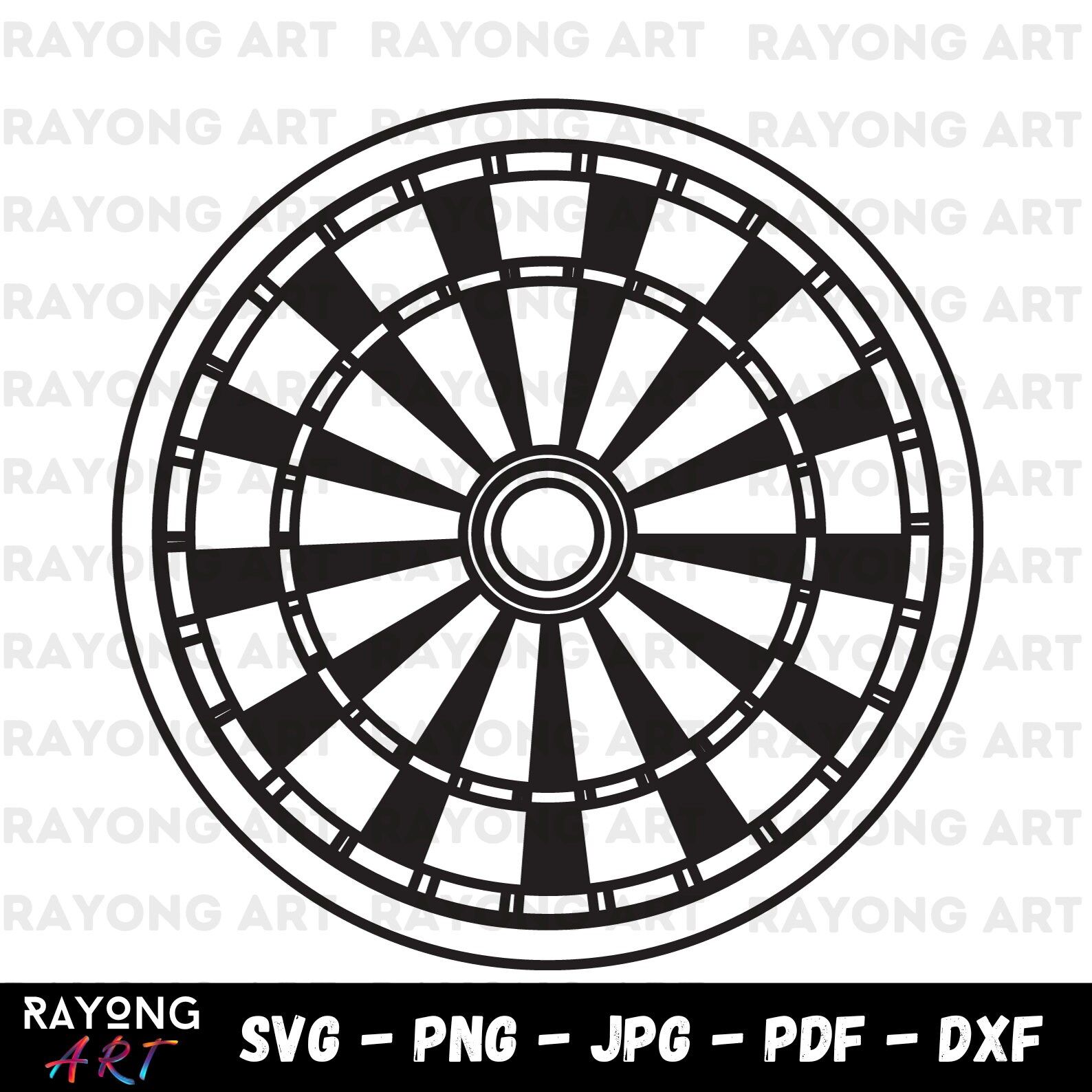 Black & White Dart Board SVG Instant Download Dart SVG Cut Files for ...