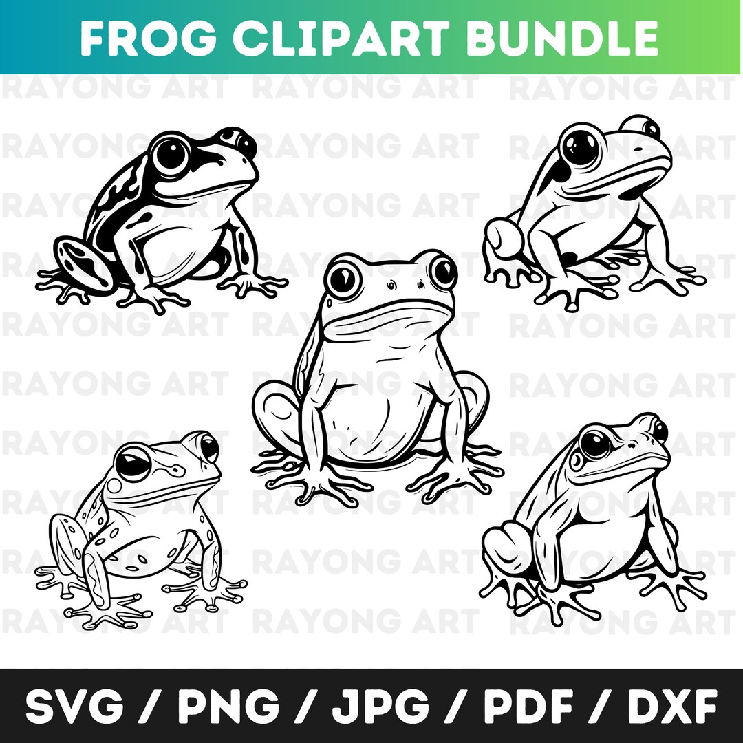 Frog SVG Bundle, Toad Svg, Frog Clipart, Cute Frog Svg Frog Files for ...