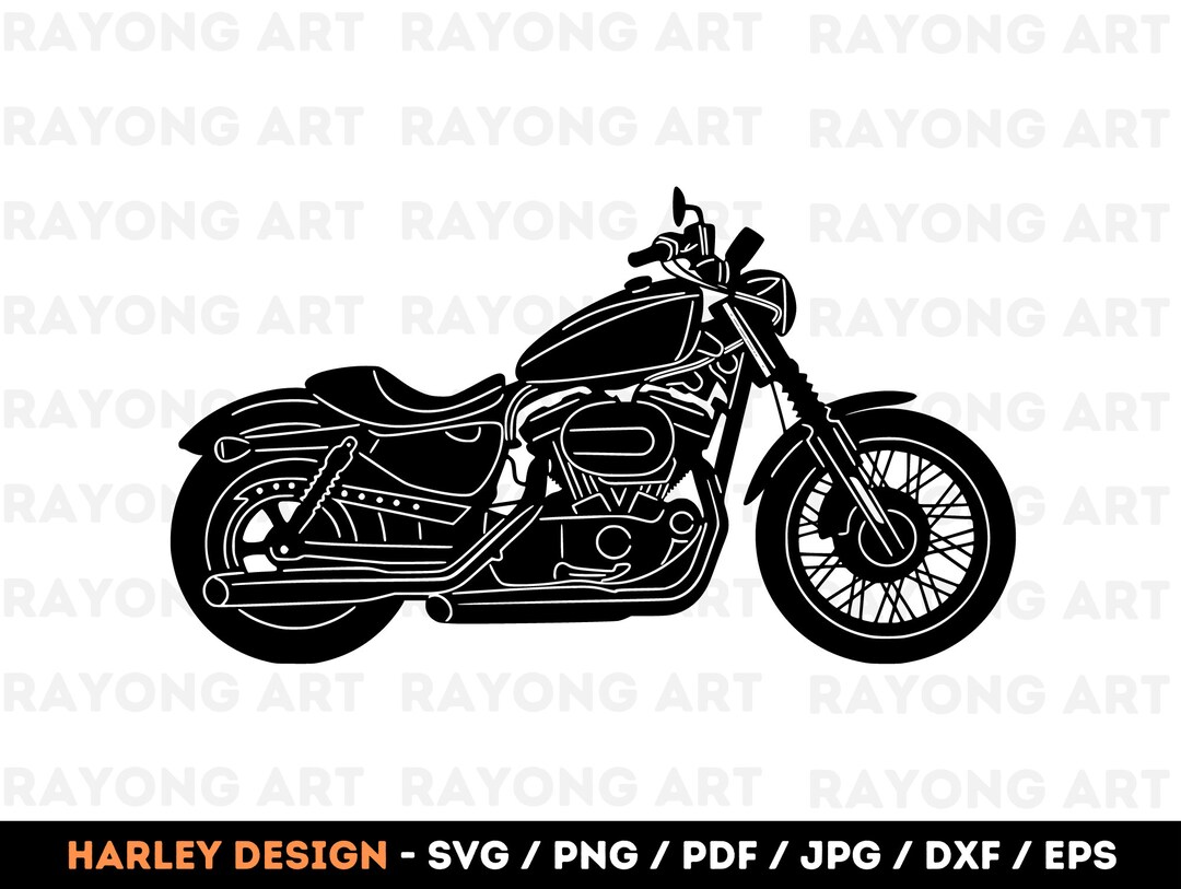 Harley Davidson SVG Clipart,harley Davidson Silhouette Motorcycle ...