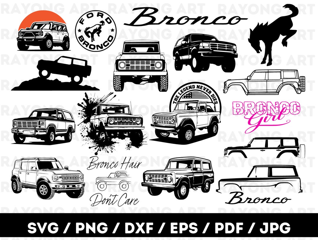 Ford Bronco SVG Bundle, Bronco Svg, 4X4 Svg, Bronco Climbing Mountain ...