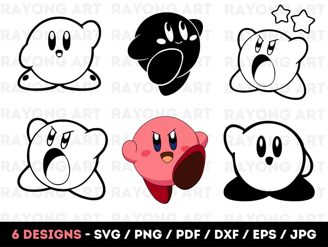 Kirby SVG Bundle, Kirby Clipart, Kirby PNG SVG for Cricut / Cameo ...