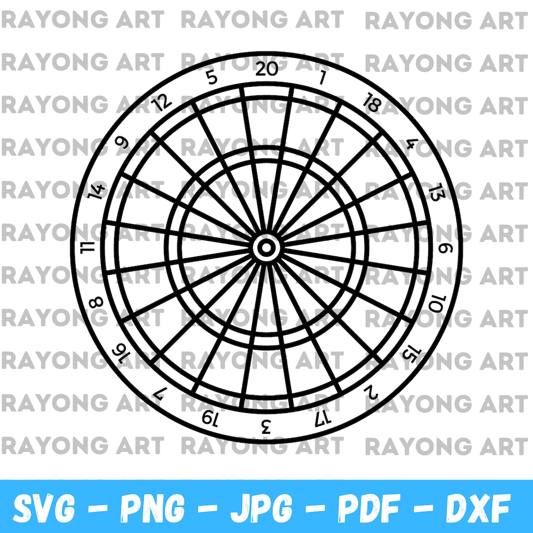 Black Dart Board SVG Instant Download Dart SVG Cut Files for Cricut ...