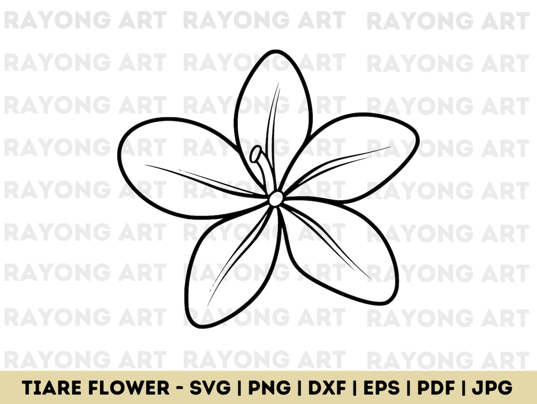 Tiare Flowers SVG, Plumeria Flowers SVG, Tiare Flower Svg Png, Tahitian ...