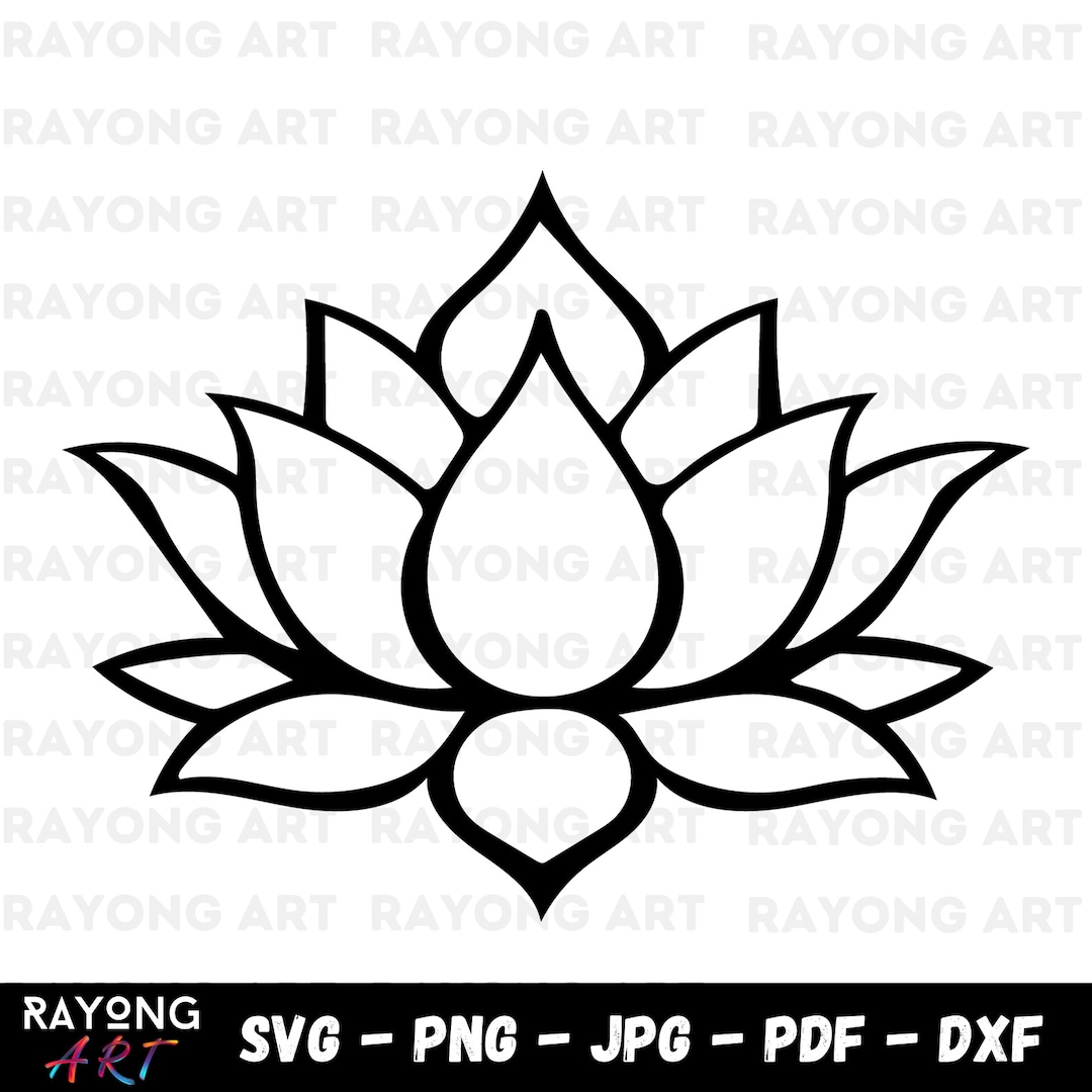 Lotus SVG PNG Lotus Flower SVG Cut Files for Cricut / Silhouette Yoga ...