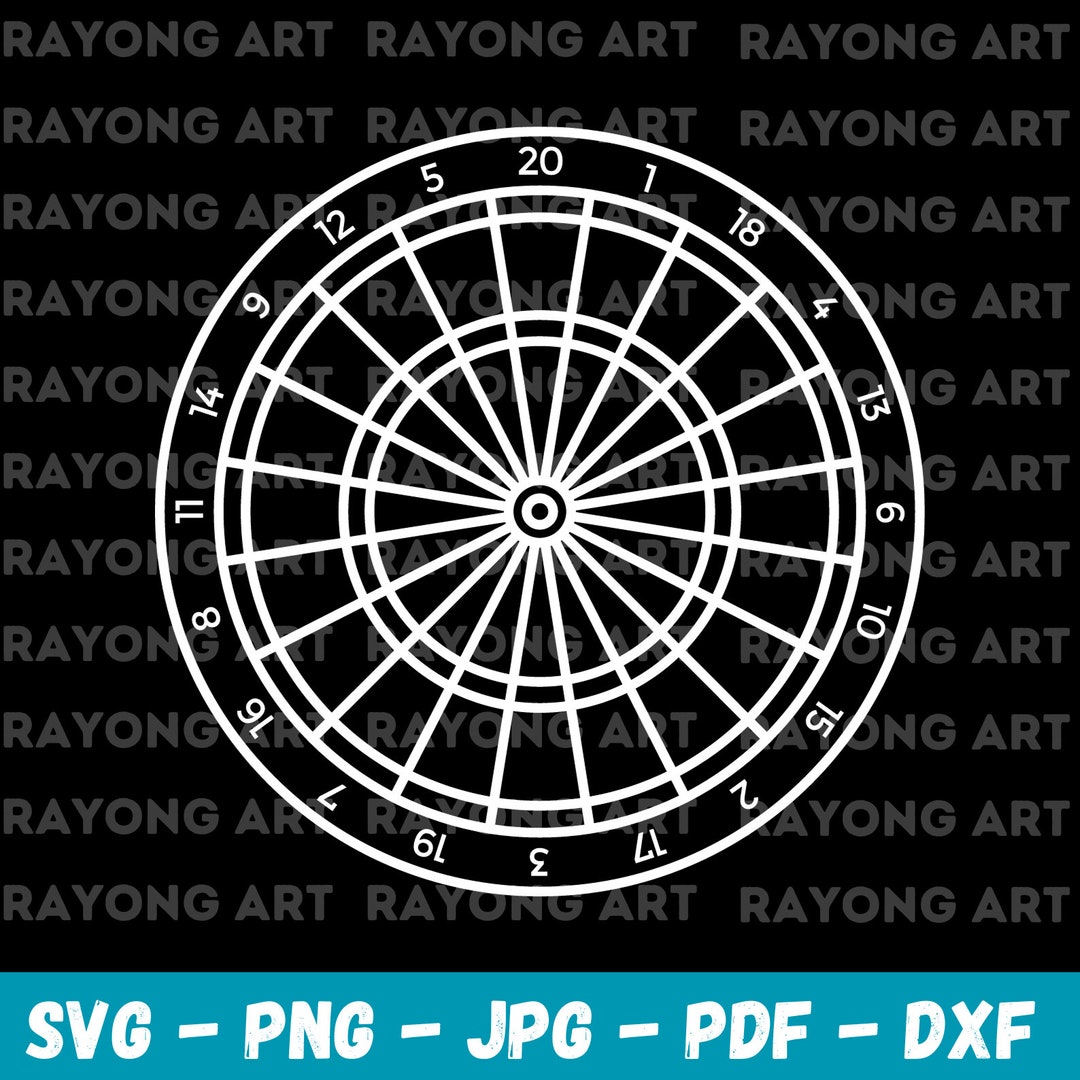 White Dart Board SVG Instant Download Darts SVG Cut Files for Cricut ...