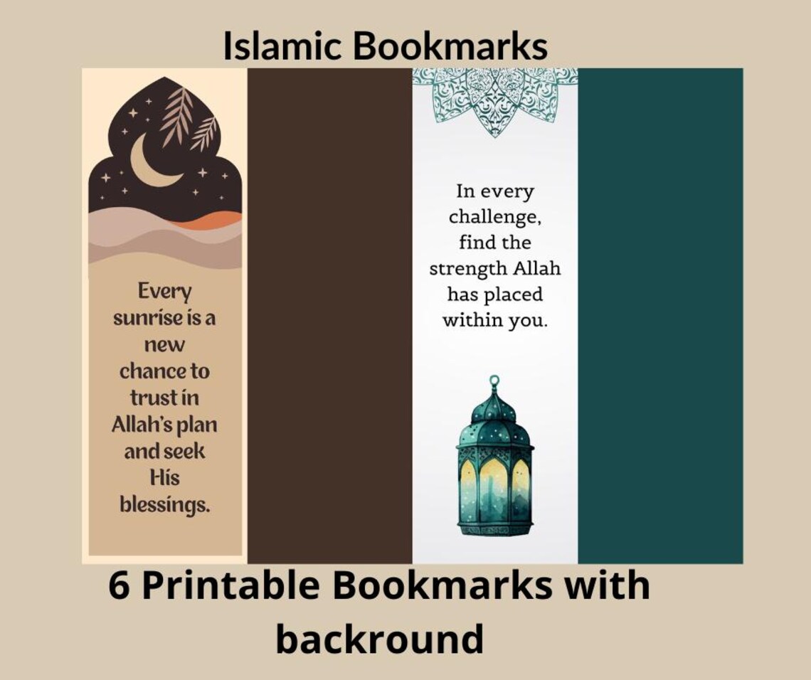 Printable Islamic Book Marks, Islamic Quotes, Printable Reading Gift ...
