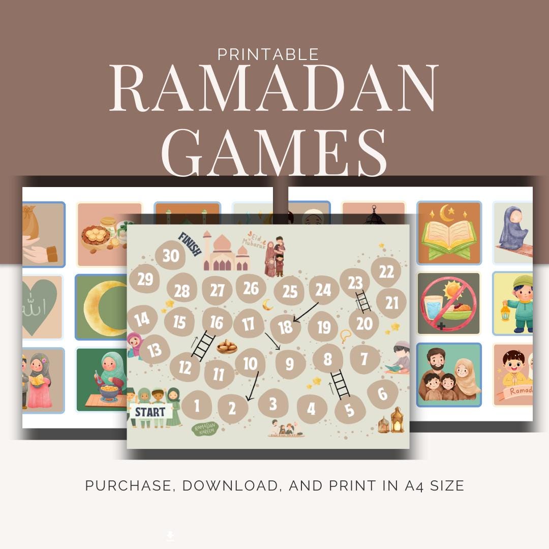 Ramadan Games, Kids Ramadan Activity, Ramadan Memory Game, Ramadan Gift ...
