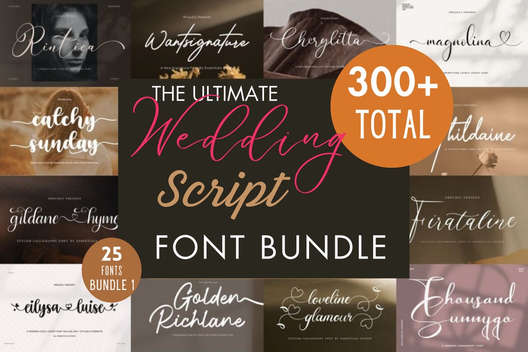 Elegant Script Font Styles for Special Occasions Wedding Engagement ...