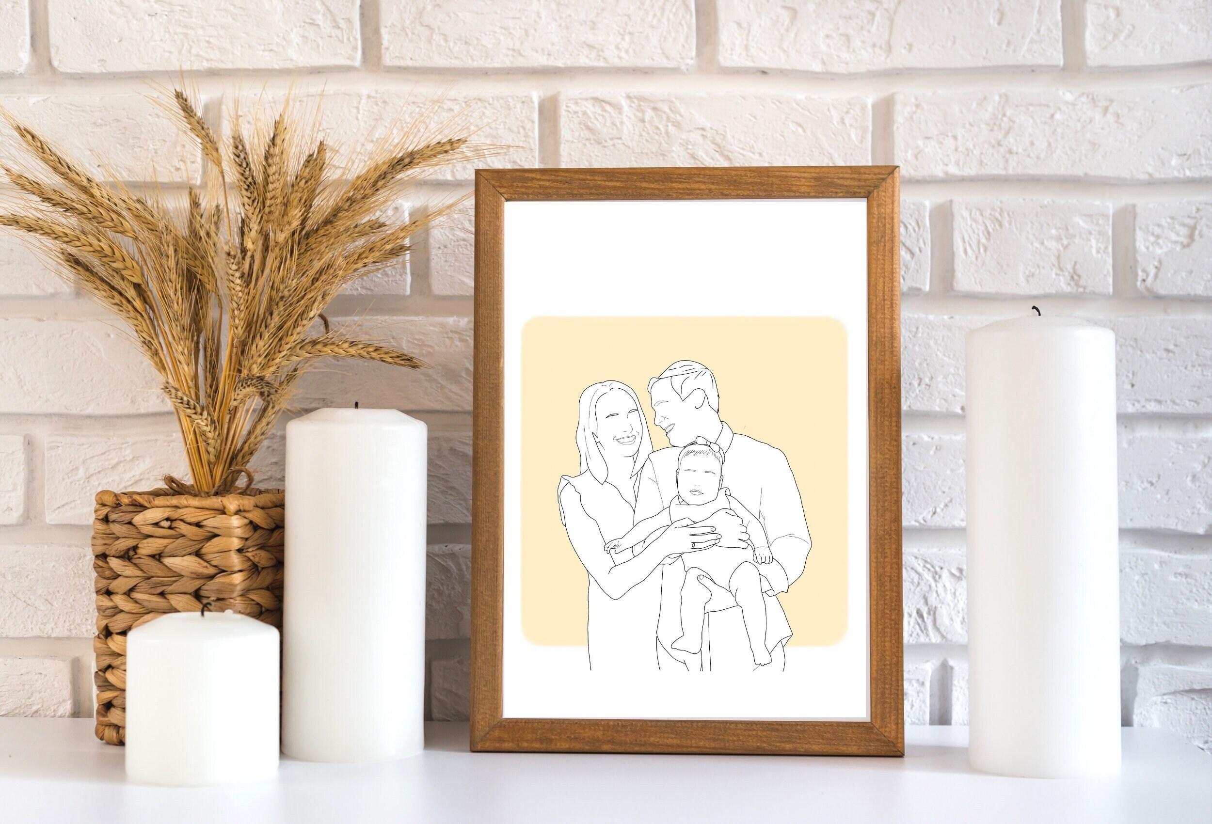 Printable Custom Lineart Portrait Custom Faceless Portrait Drawing ...