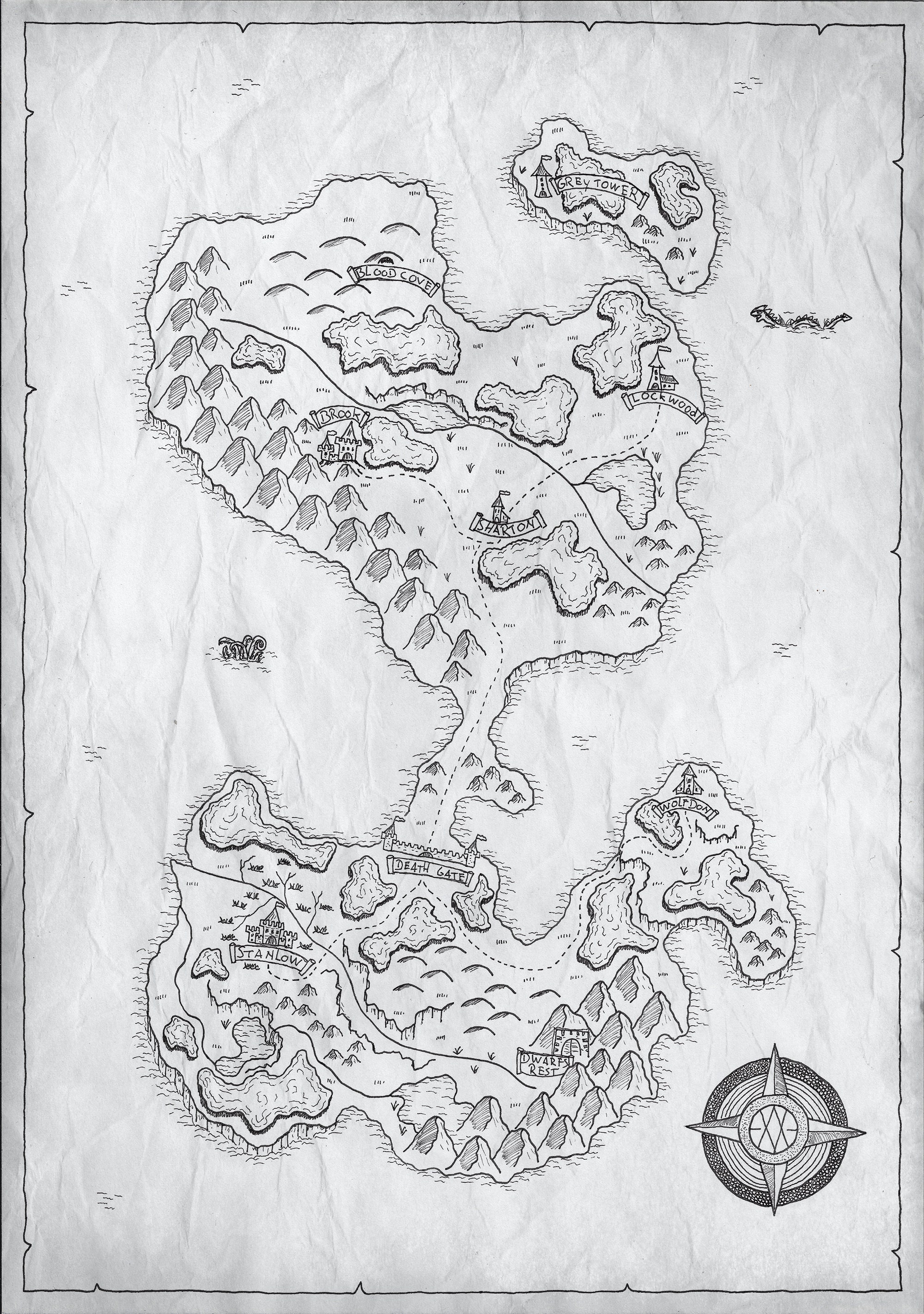Arkanthia High-resolution Fantasy Map Digital Print A4 - Etsy
