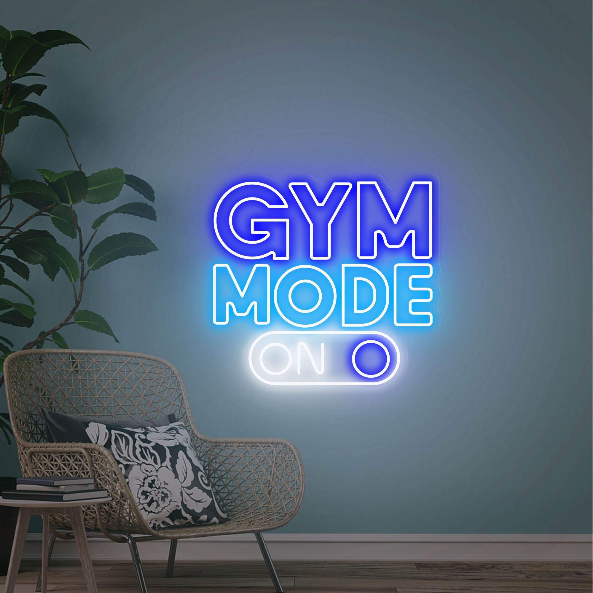 GYM Neon Sign, GYM Mode on Led Light Sign, GYM Wall Decor, Fitness Sign ...