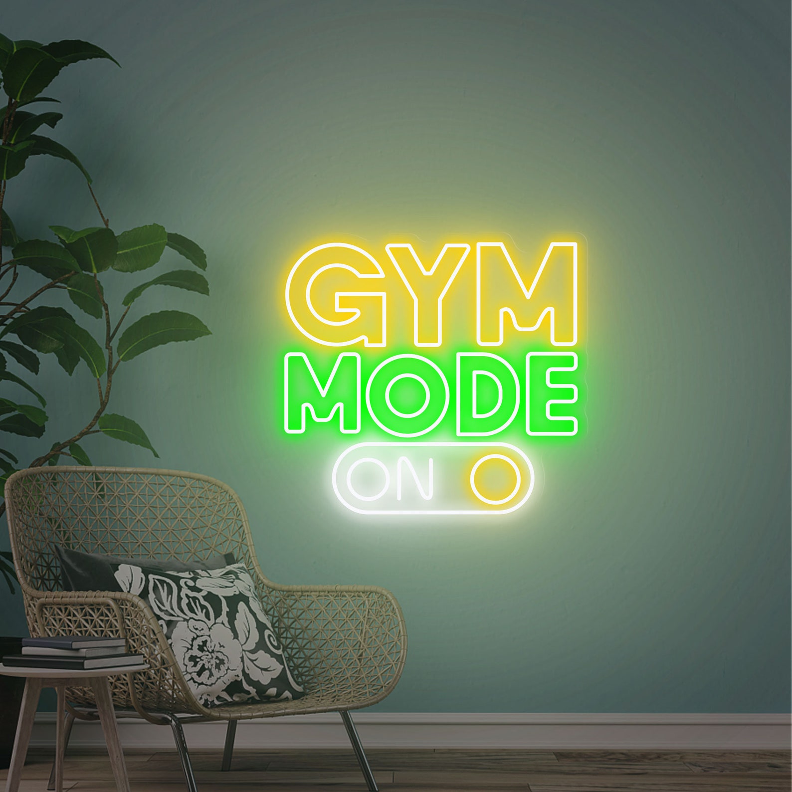 GYM Neon Sign, GYM Mode on Led Light Sign, GYM Wall Decor, Fitness Sign ...
